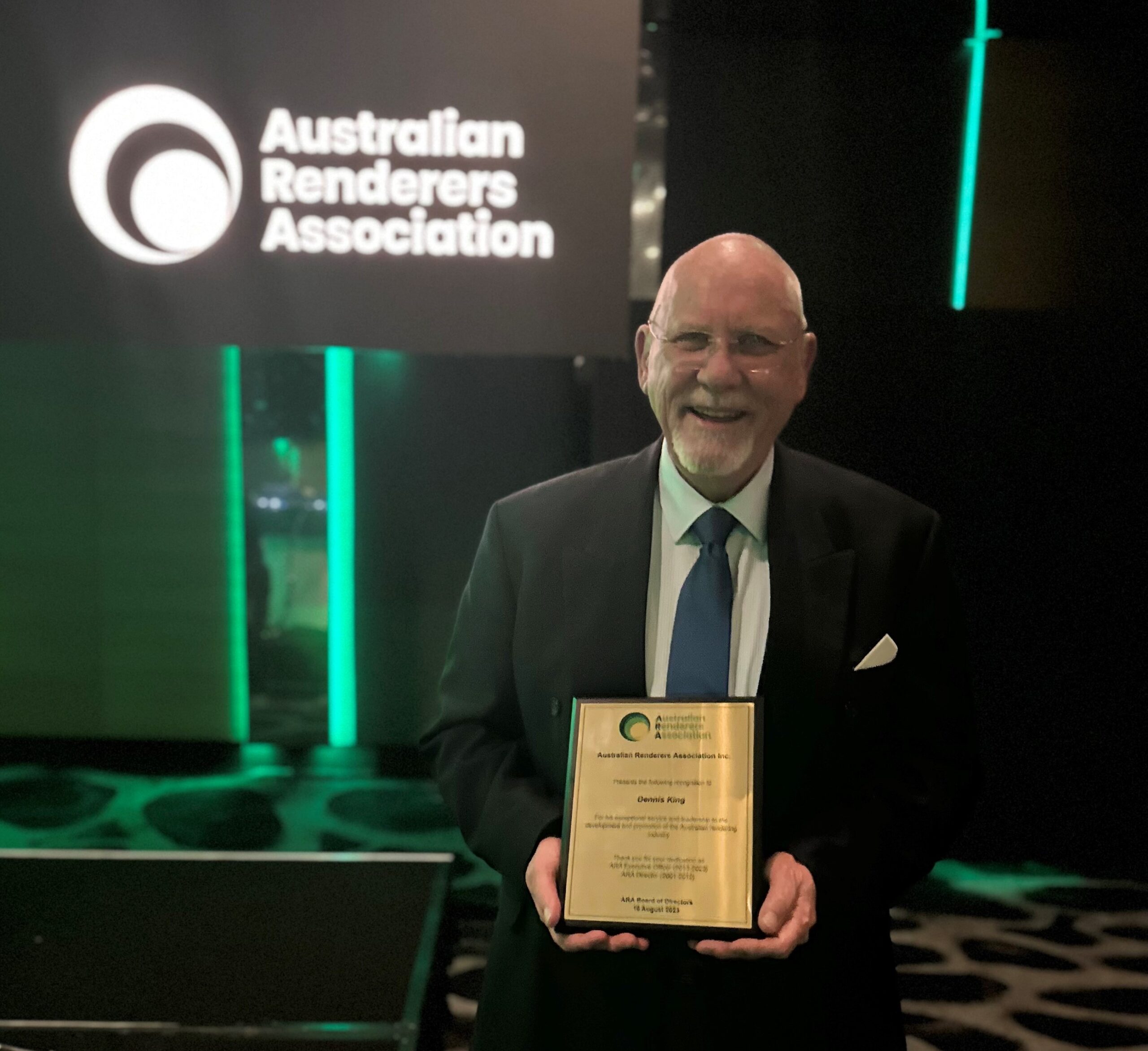 Dennis King recognised as honorary life member – Australian Renderers ...